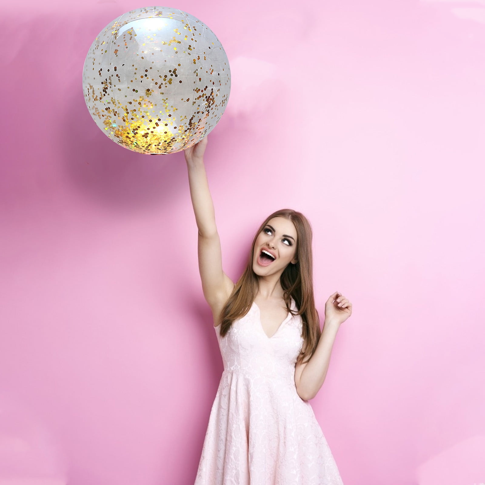 Up to 50% off Home,Inflatable Sequin Transparent Beach Ball Pool Party ...
