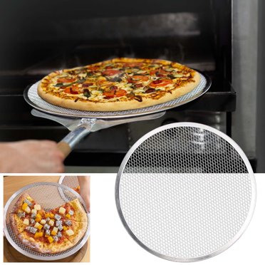 Winco APZT-9, 9'' Aluminum Pizza Tray w/Wide Rim, Round Pizza Display ...