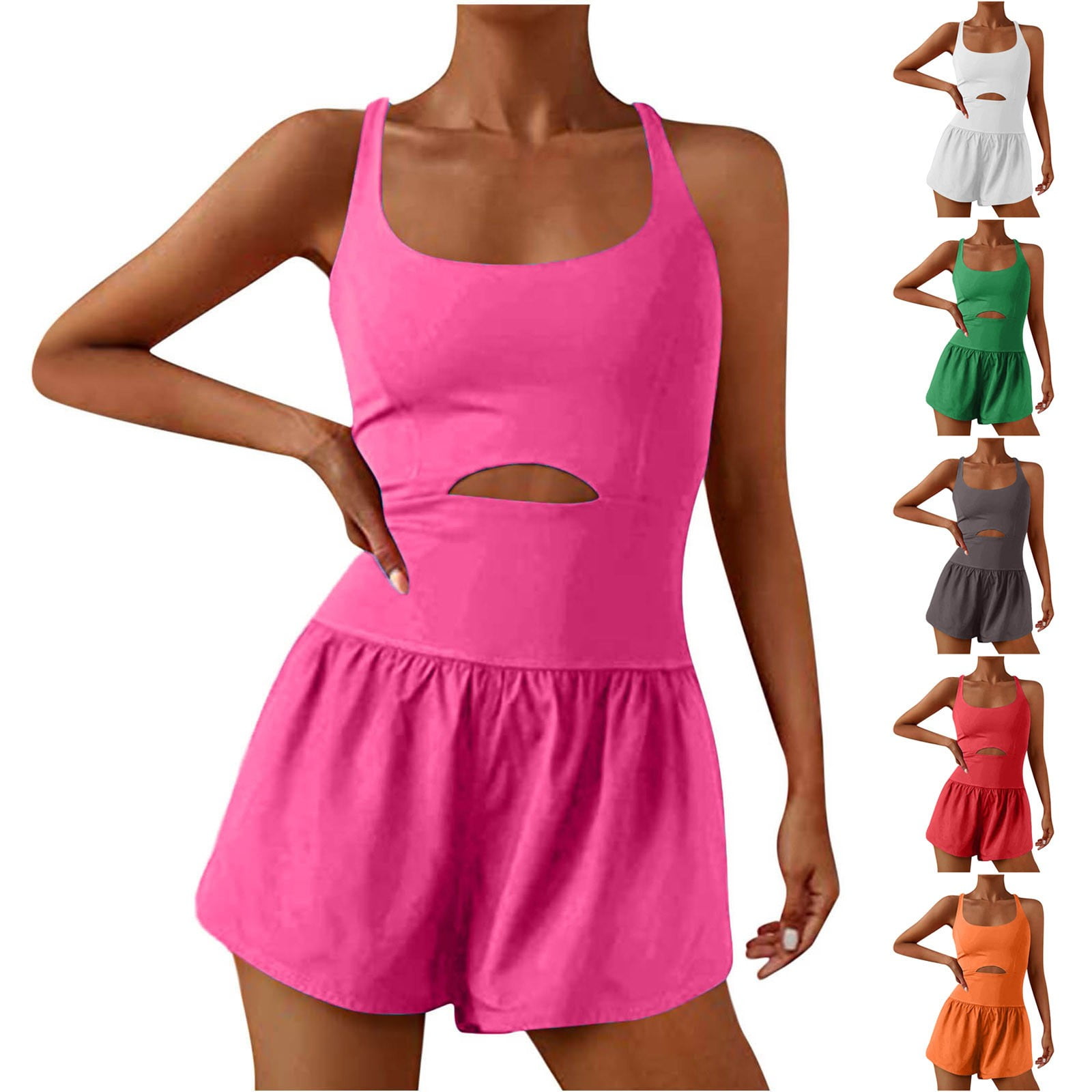 Up to 50% off! Womens Running Onesie Workout Rompers Outfits Exercise ...