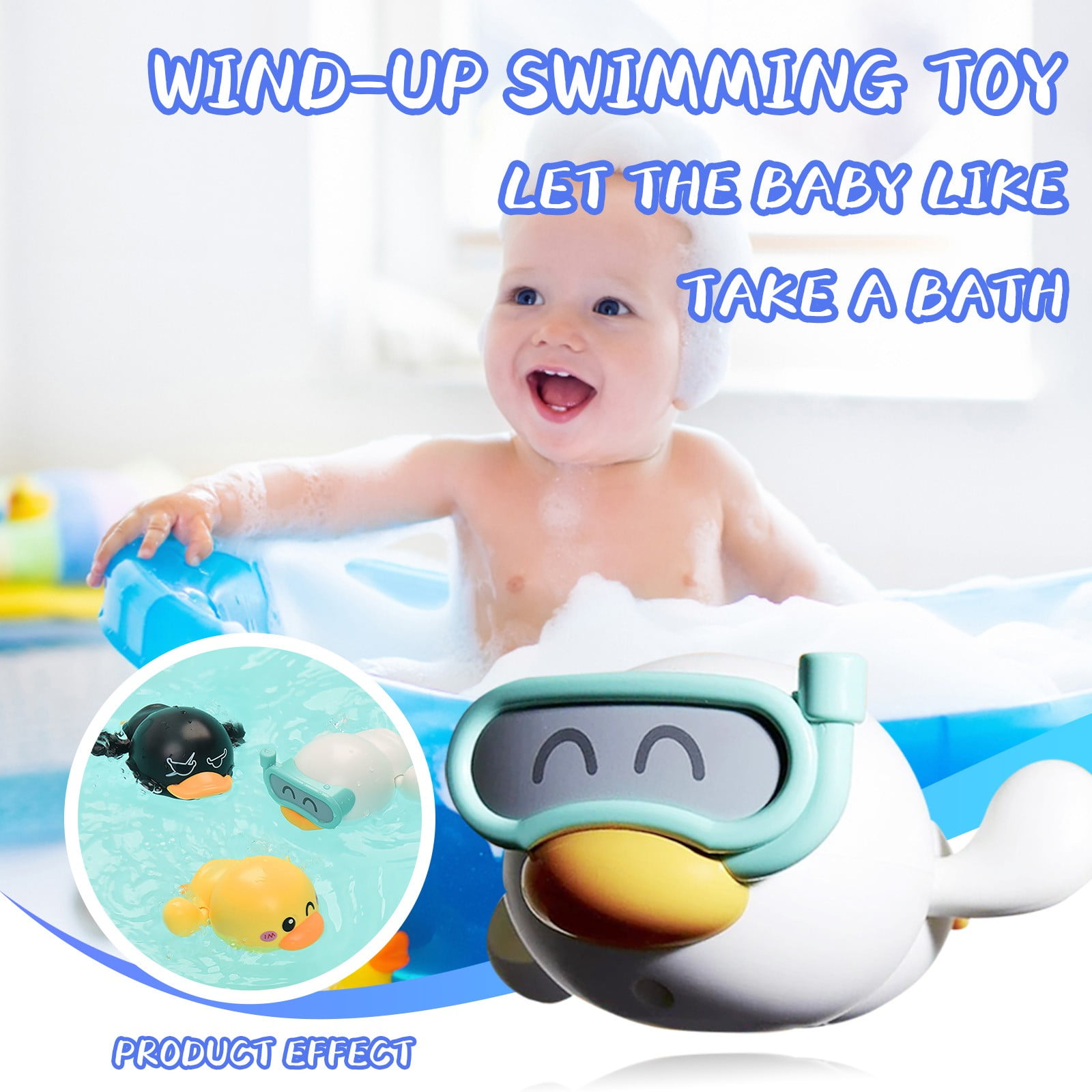 Up to 60% OFF,Baby Ducks Bath Toy,Wind-Up Floating Water Play Toy for ...