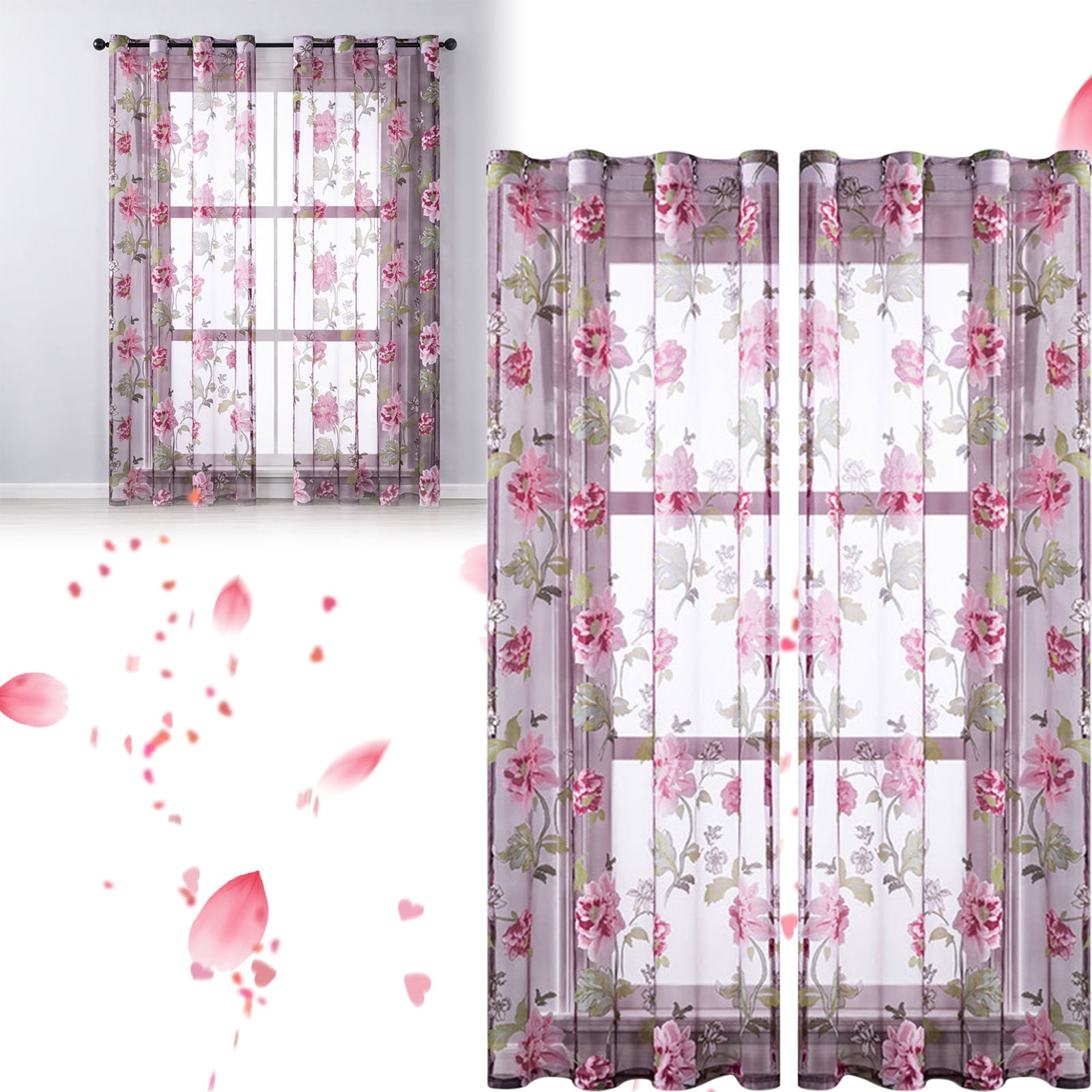 Up to 60% off！ Bifavgk Big Peony Rotten Flower Window Screen: Gorgeous ...