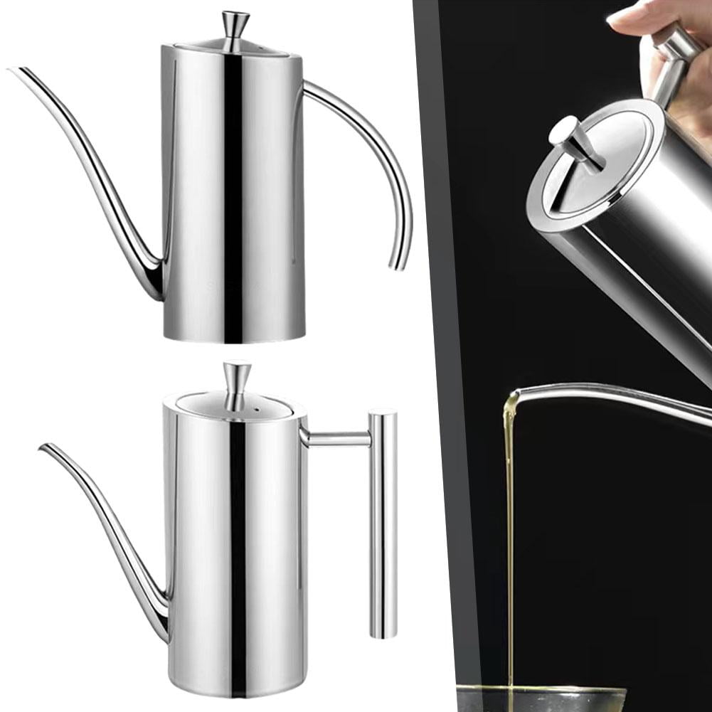 Up to 60% off! GlobalVista 304 Steel Oil Pot Container Kitchen Sauce ...