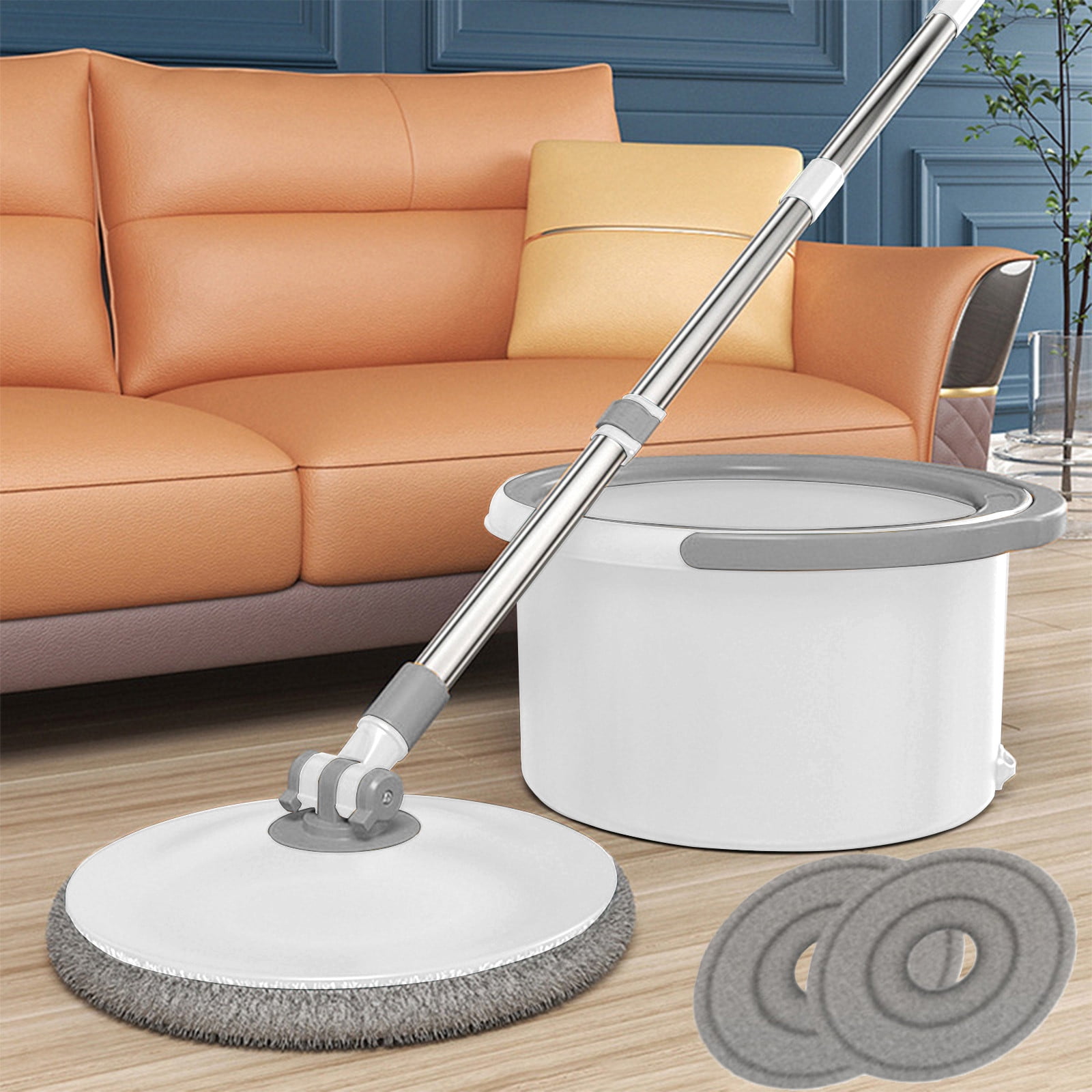 Up to 65% Off! Spin Mop And Bucket With Wringer Set, Telescopic ...