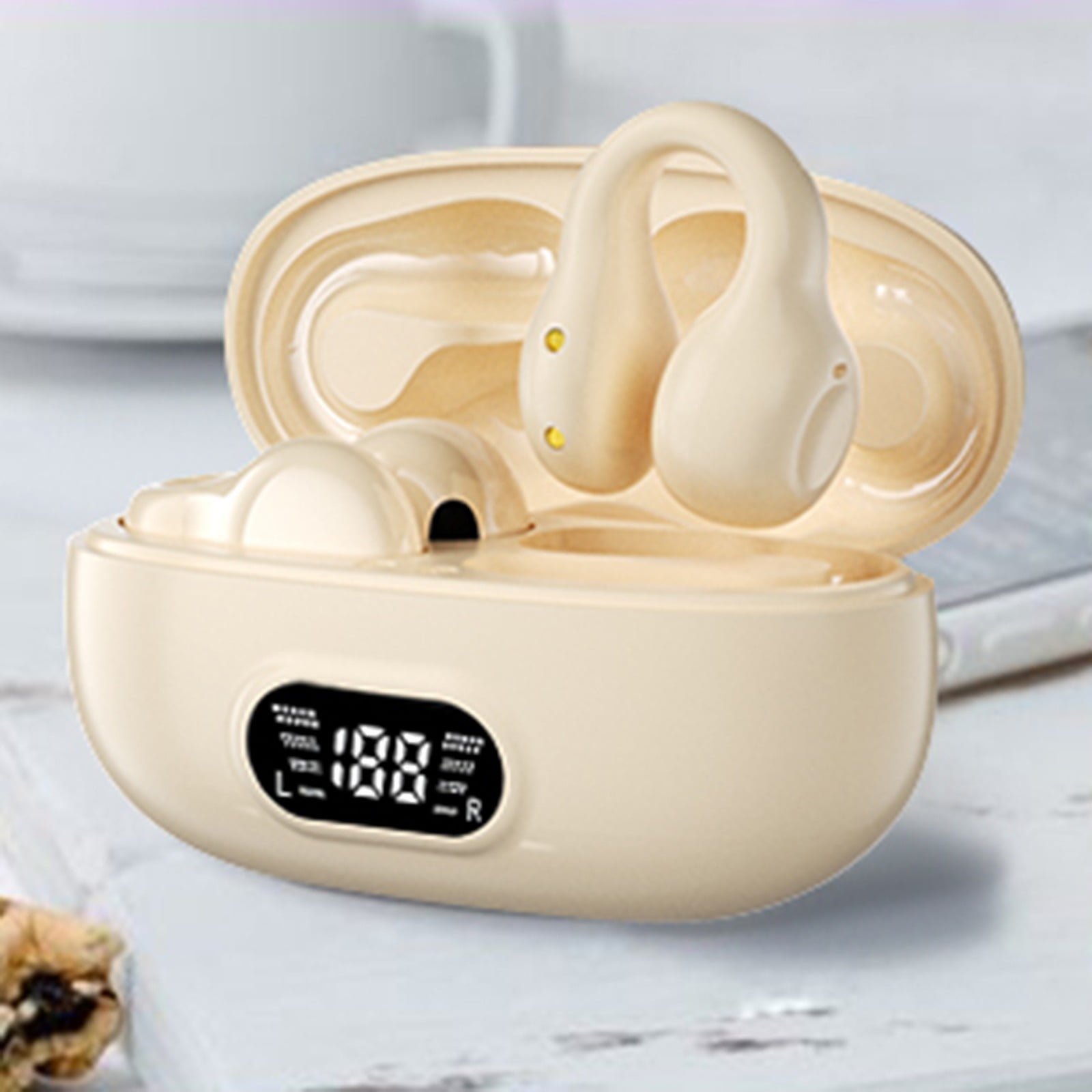 Up to 65% Off Wireless Earbuds, Bluetooth Chip 5.3 Clip On Ear ...