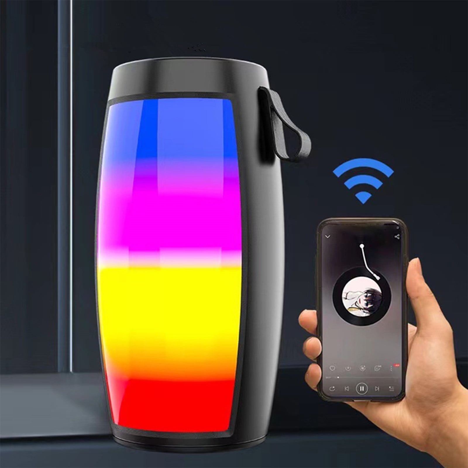Cameland Bluetooth Speaker 5.0 with Colored Light, AUX, USB & TFCard ...