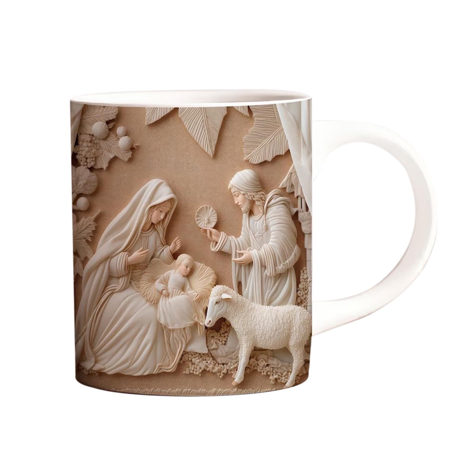 Up to 65% off! Coffee Cups 3 D Creatives Of Nativity Scene Ceramic Mugs ...