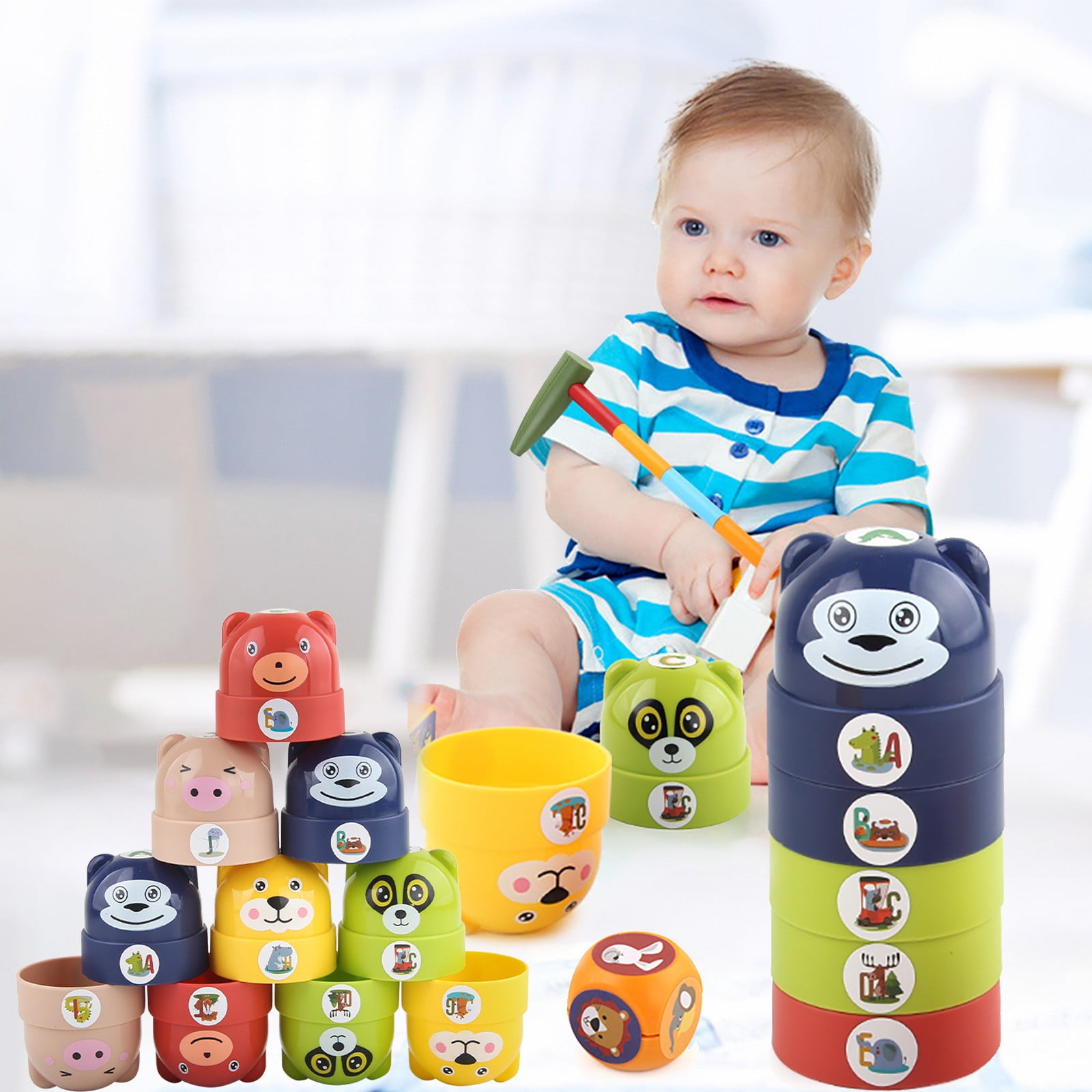 Up to 65% off! Stacking Blocks Toy for Toddlers Stacking Blocks Game ...