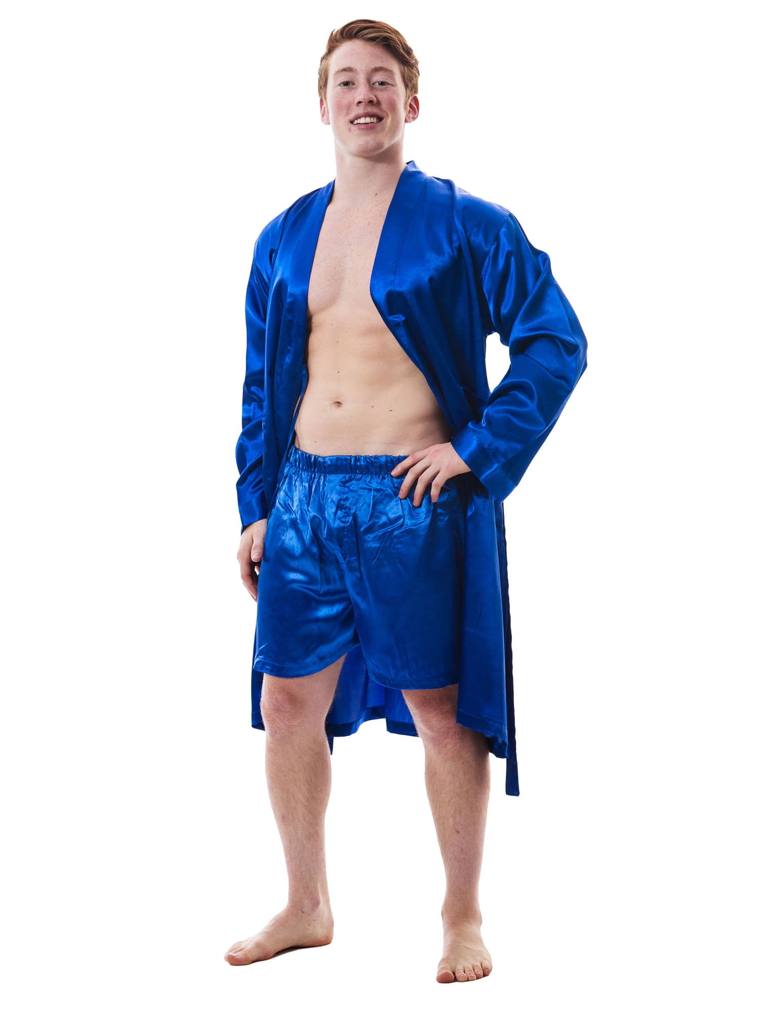 Up2date Fashion's Men's Satin Robe and Shorts / Boxers Set - Walmart.com