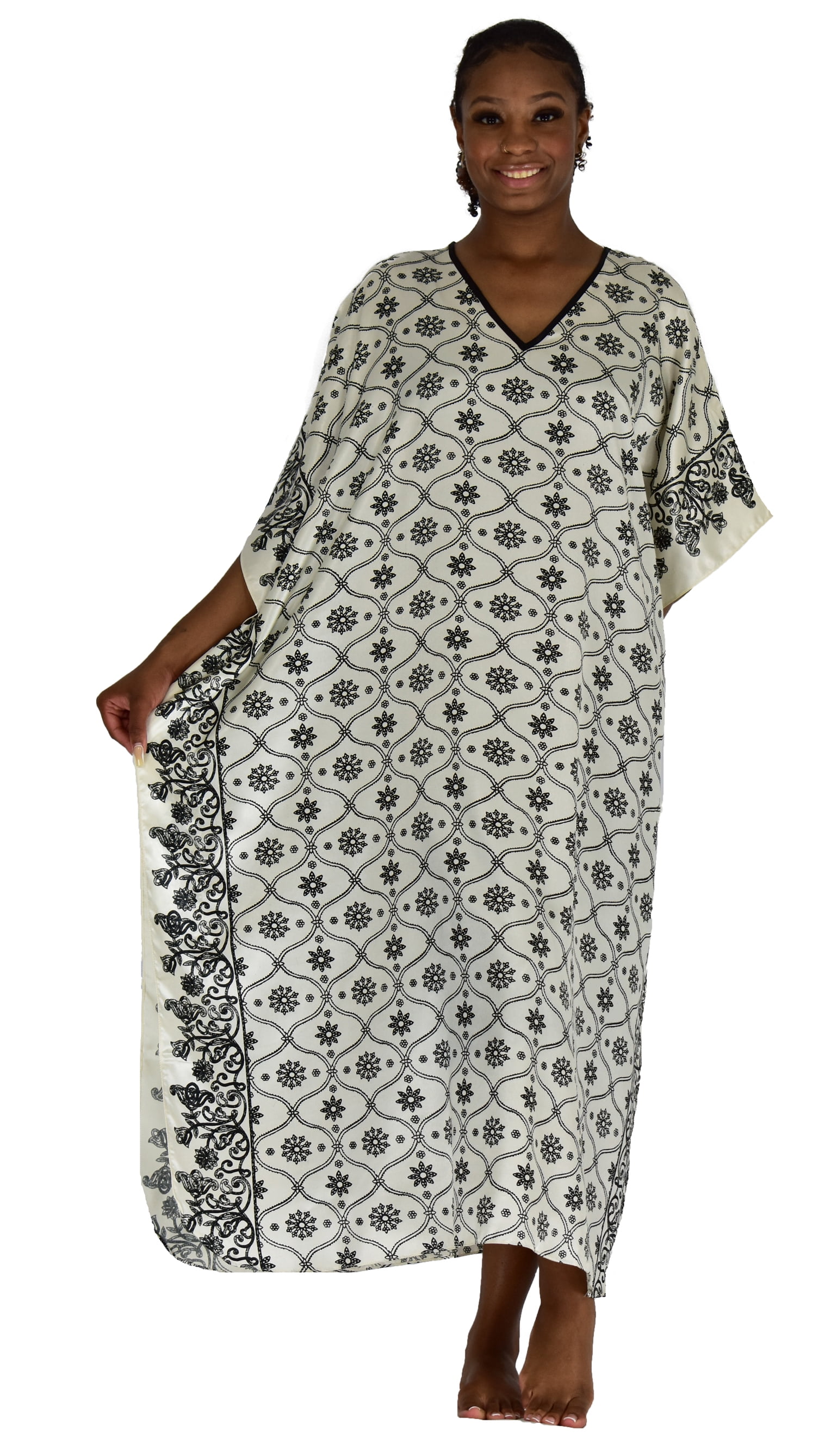 Up2date Fashion's Women's Caftan / Kaftan, Floral Print, One Size ...