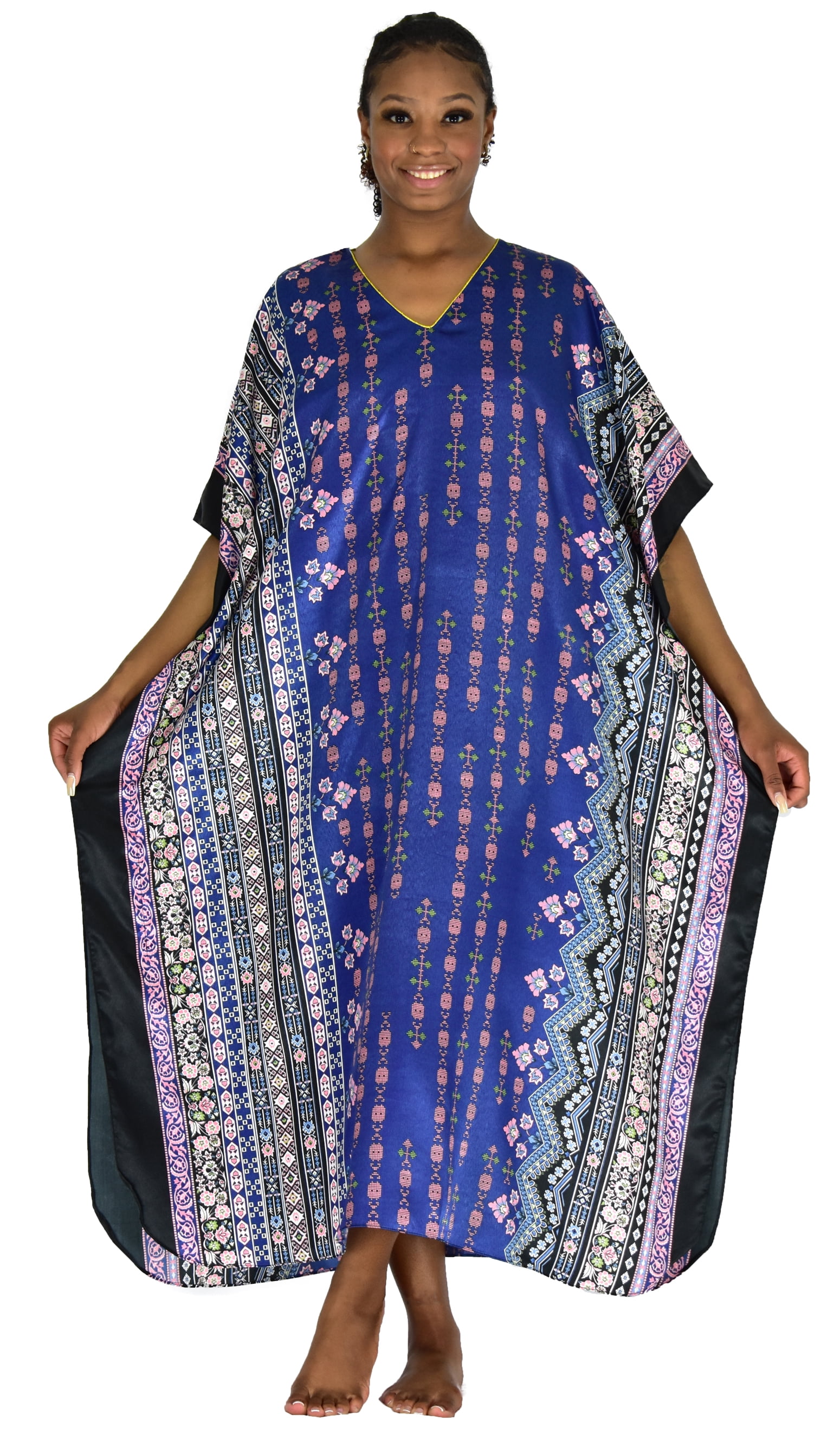 Up2date Fashion's Women's Caftan / Kaftan / Muumuu / Mumu, Navy ...