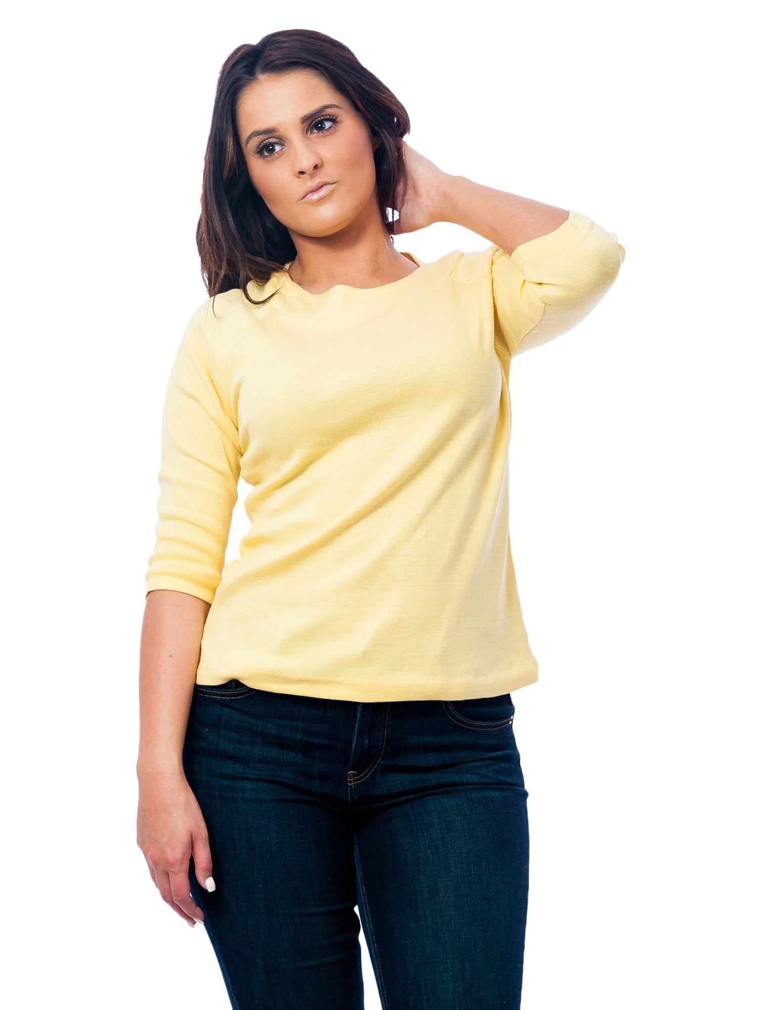 Up2date Fashion's Women's Knit Boat Neck Top - Walmart.com