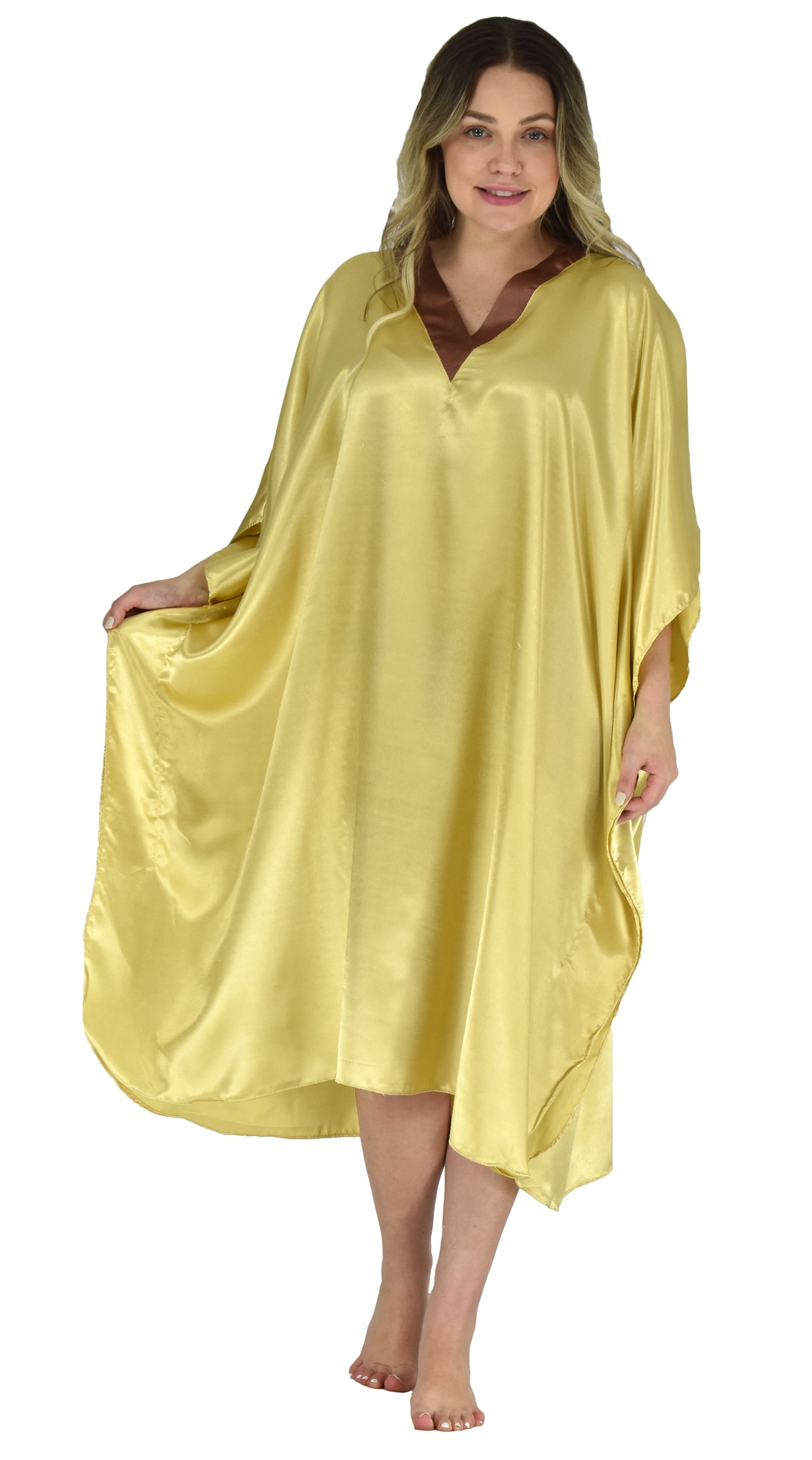 Up2date Fashion's Women's Short Caftan / Kaftan / Muumuu / Mumu, Golden ...