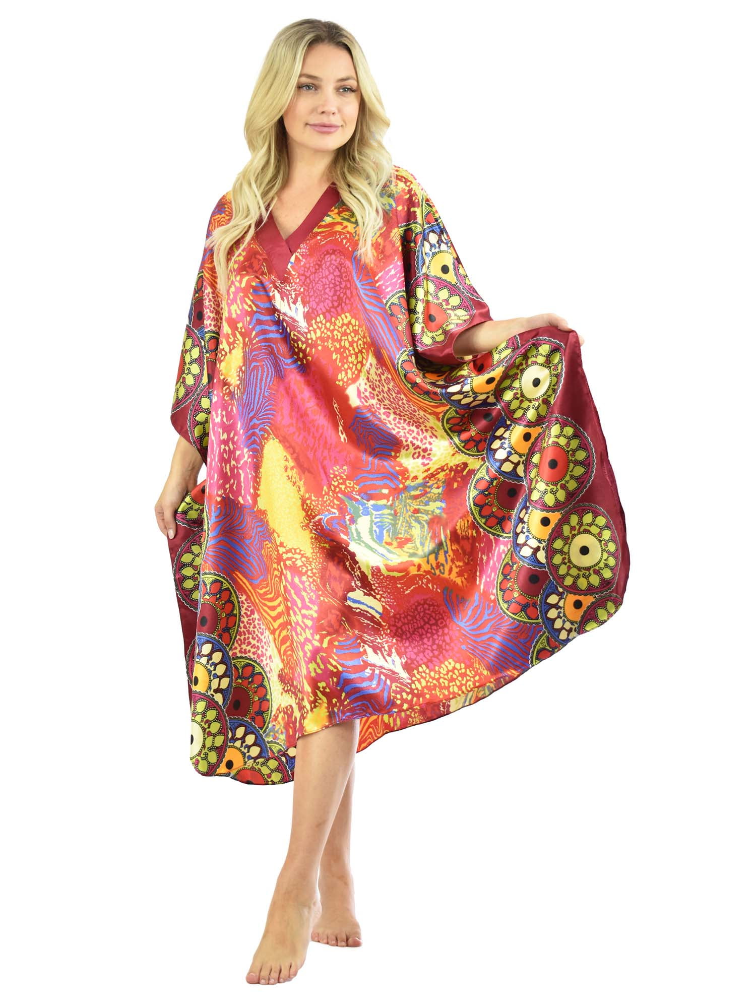 Up2date Fashion's Women's Short Caftan / Kaftan / Muumuu / Mumu, Sunset ...