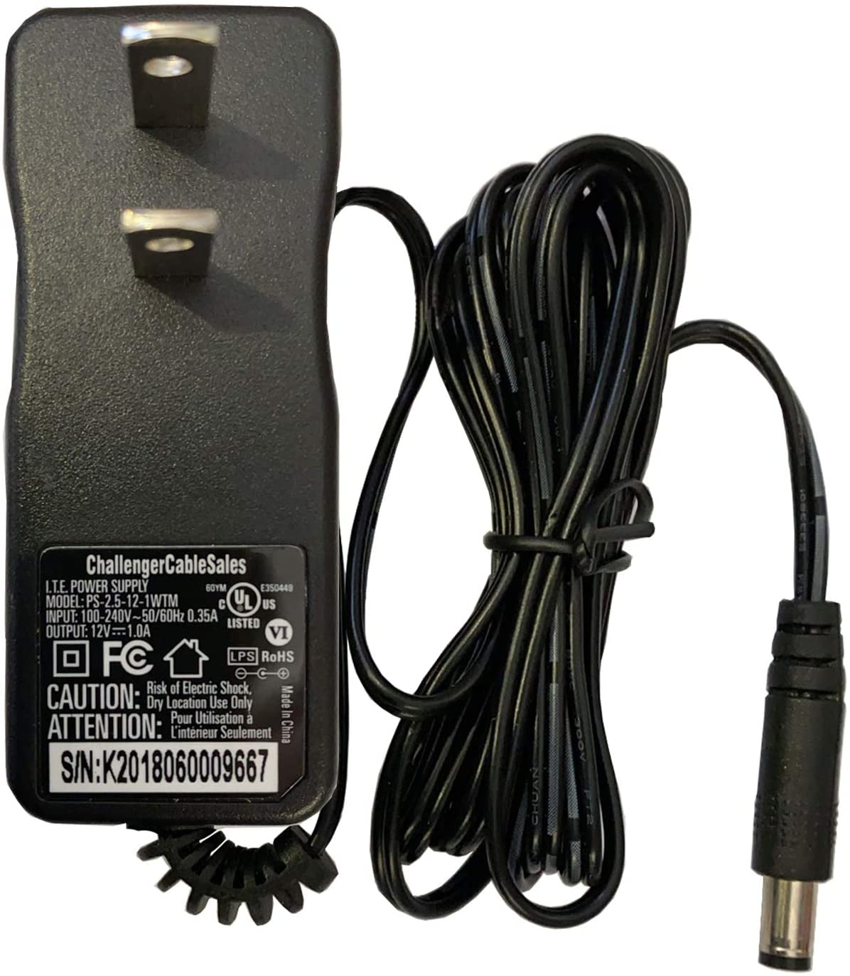 UpBright 12 Volt Power Supply 1 Amp Standard (12V 1A DC) 12W ...