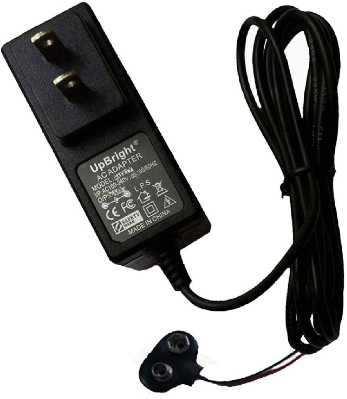 UpBright 9V Battery Snap Connector & AC Adapter Compatible for RoHS ...
