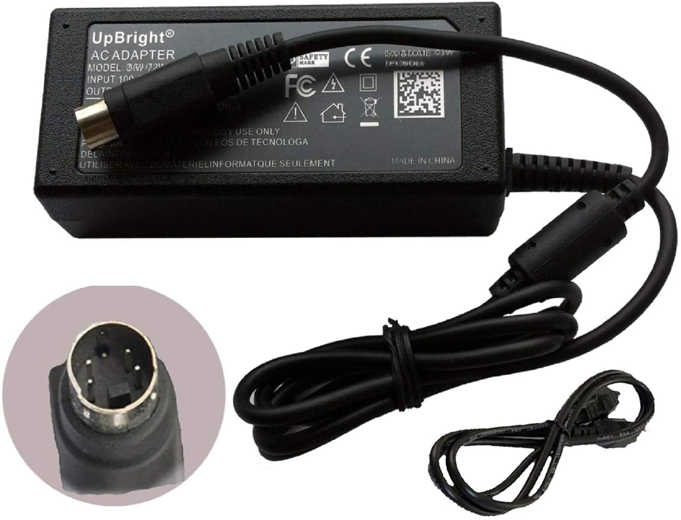 UpBright Mini 4-Pin DIN 48V AC/DC Adapter Compatible for Cisco Small ...