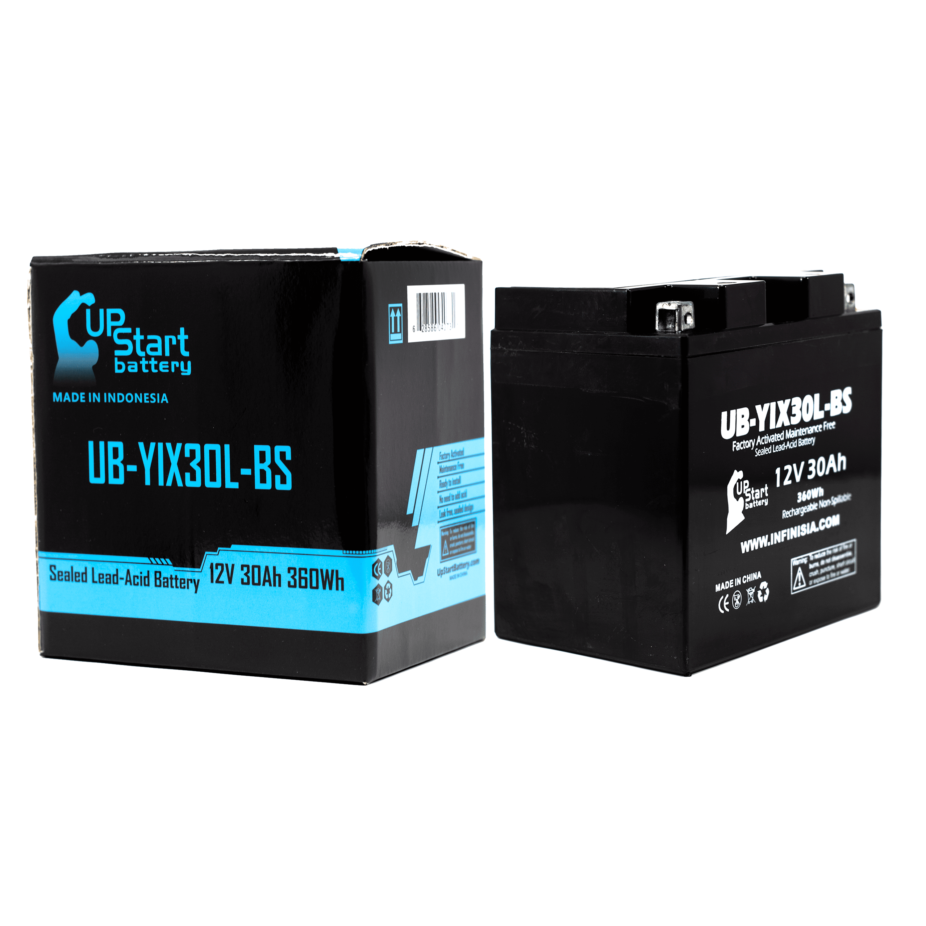 UpStart Battery UB-YIX30L-BS 12V Automotive Battery, Group Size YIX30L ...