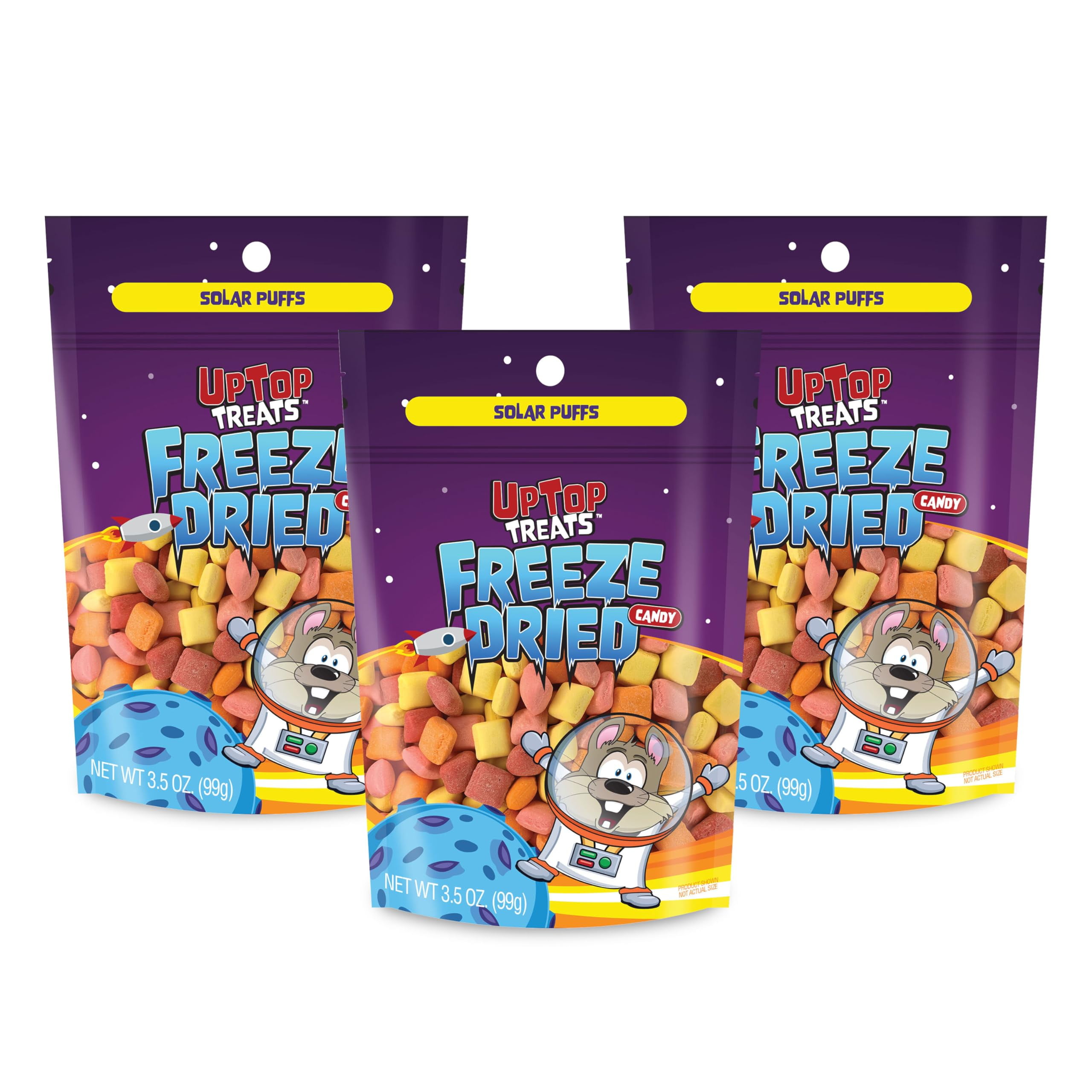 UpTop Treats Freeze Dried AKF18 Candy, Solar Puffs Crunchy Hard Candy ...