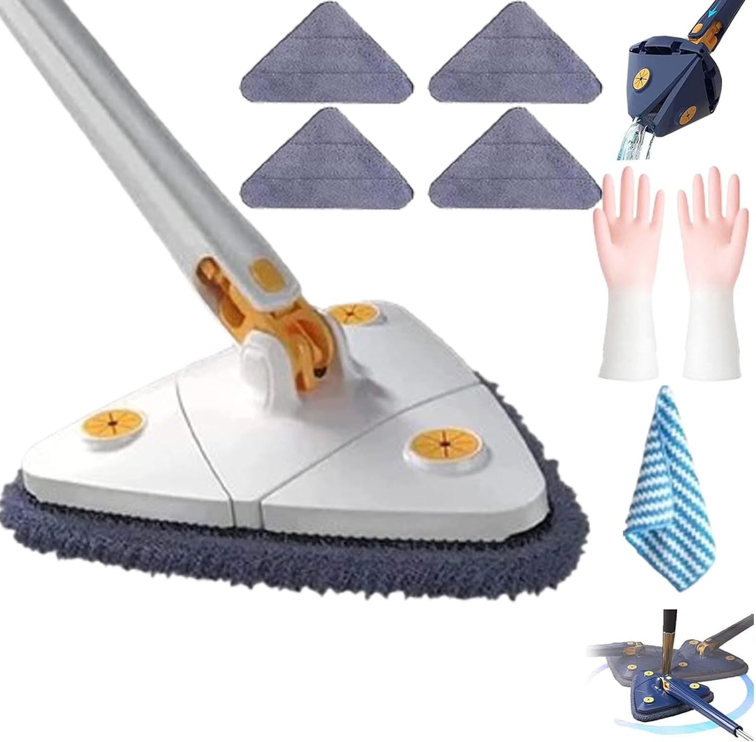 Upattend Mop, 360 Rotatable Adjustable Cleaning Mops, Potty Mop ...