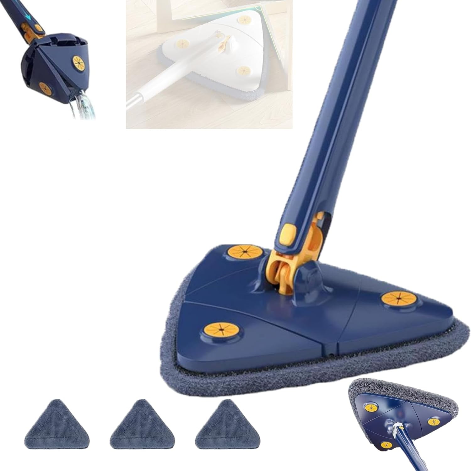 Upattend Triangle Mop, 360 Rotatable Adjustable Cleaning Mop, Triangle ...