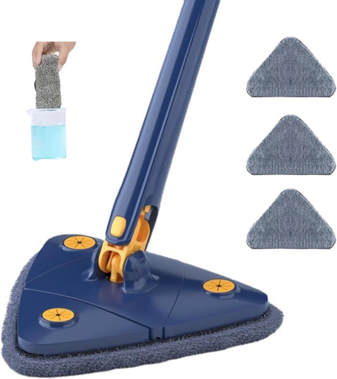 Upattend Triangle Mop, 360° Rotatable Adjustable Cleaning Mop, Wet and ...