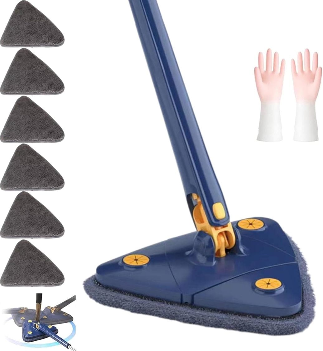 Upattend Triangle Mop - 360 Rotatable Adjustable Cleaning Mops, Potty ...