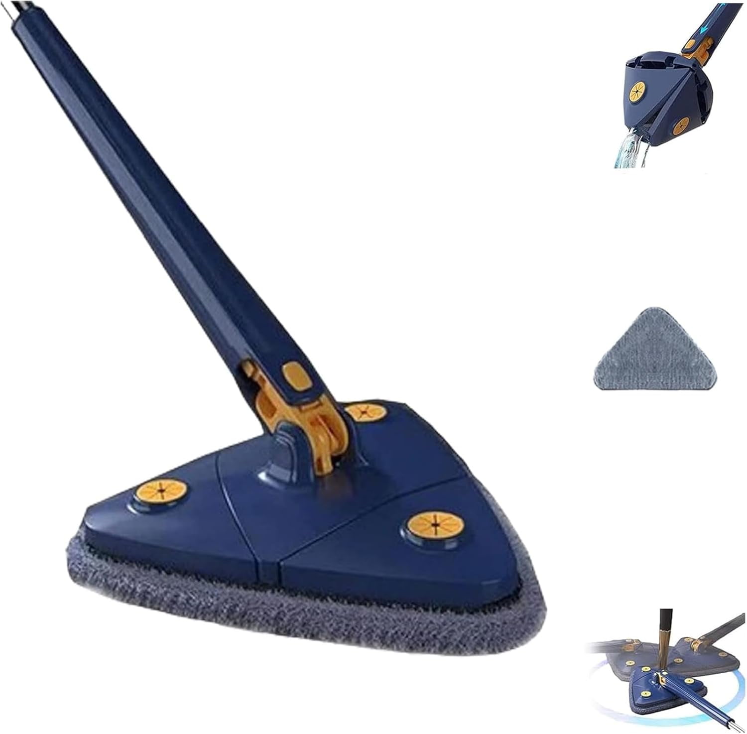 Upattend Triangle Mop, Triangle Squeeze Mops, 360° Rotatable Adjustable ...