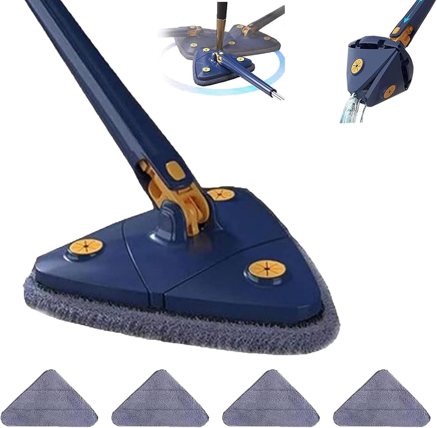 Upattend Triangle Mop, Upattend 360° Rotatable Adjustable Cleaning Mop ...