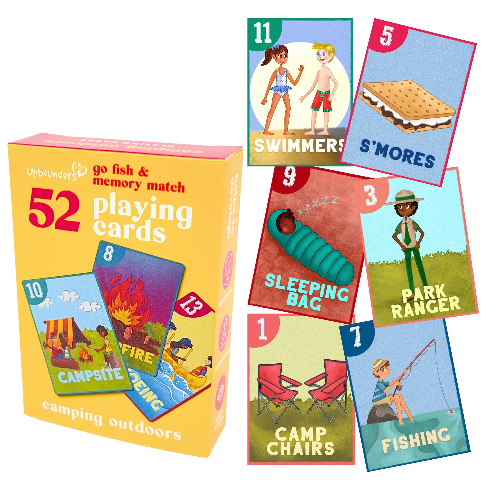 Upbounders by Little Likes Kids - Camping Outdoors Go Fish! Card Game ...