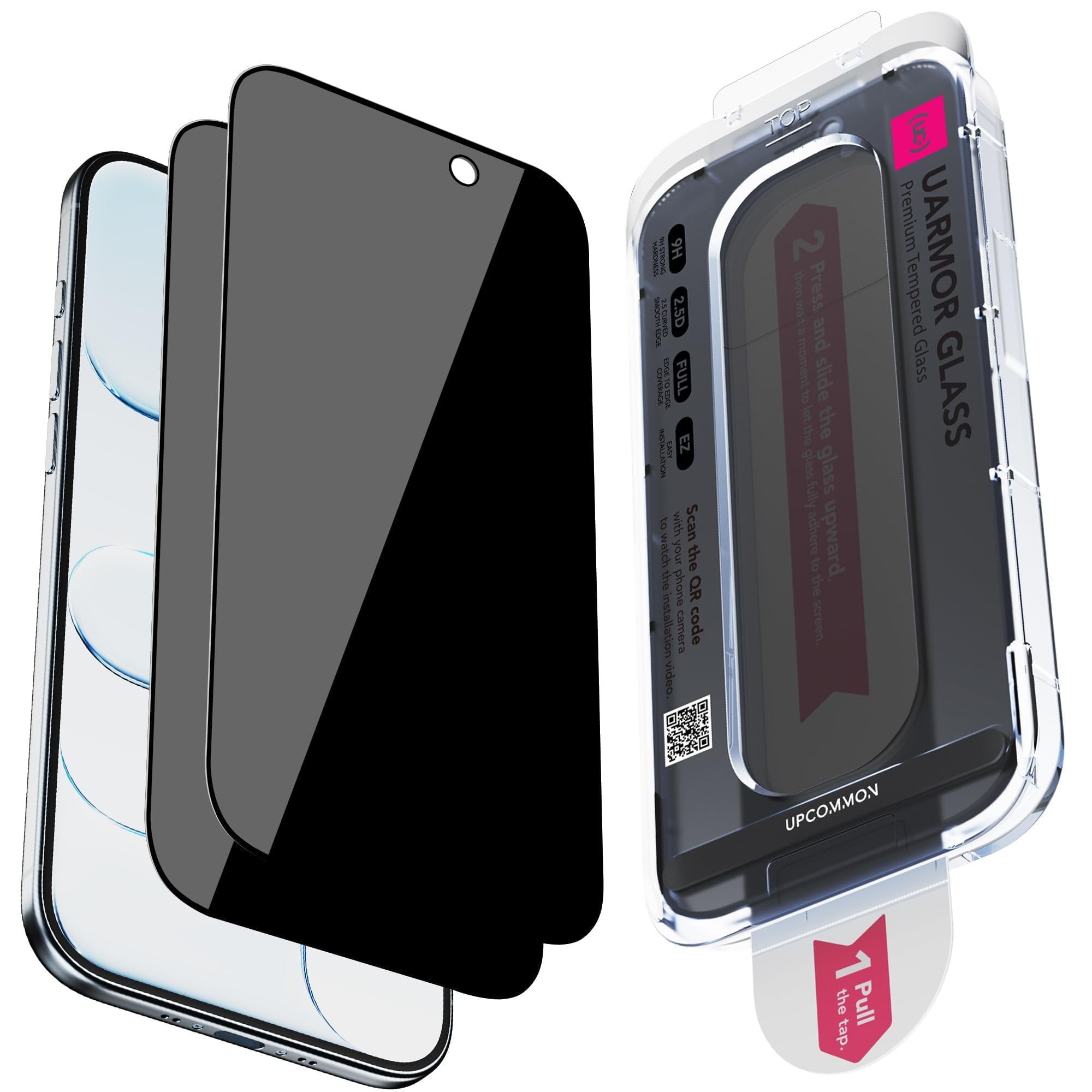 Upcommon UARMOR Privacy Screen Protector for iPhone Air, 9H Tempered ...