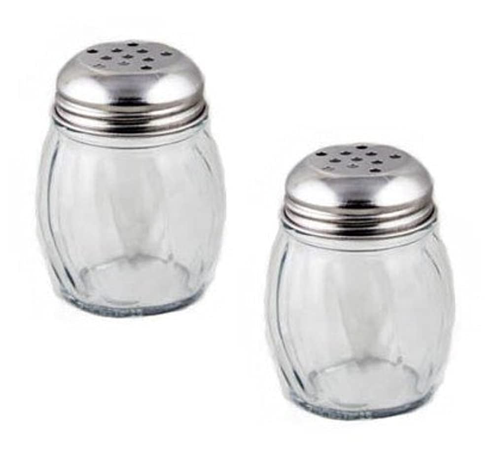 Update International 6 oz Swirl Glass Cheese Shaker, Pepper Shaker ...