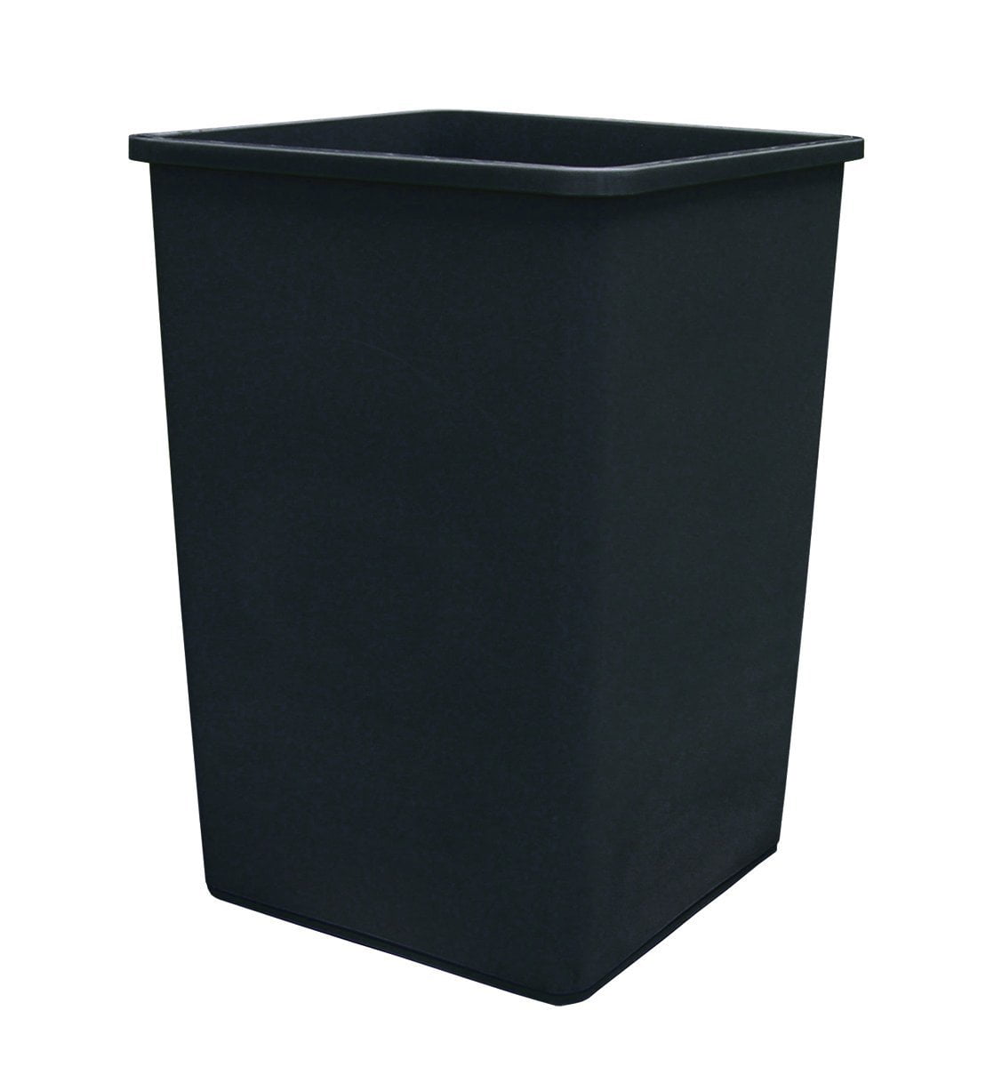Update International TCSQ-35B Plastic Trash Can, 35 Gal, Black ...