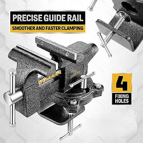Updated 2-In-1 Bench Vise or Table Vise 4.5 Inch, Clamp Vice for ...