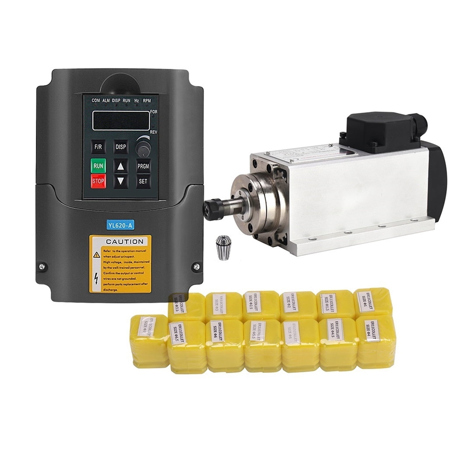 Updated CNC 1.5KW 220/110 Square Air Cooling Spindle ER11 1500W Air ...