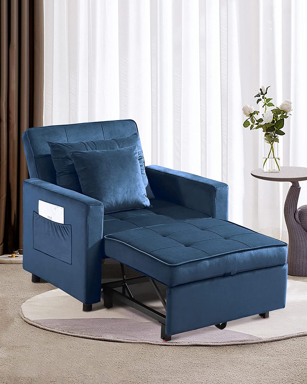[Updated] Convertible Chair Bed Sleeper Chair Bed 3 in 1 Stepless ...