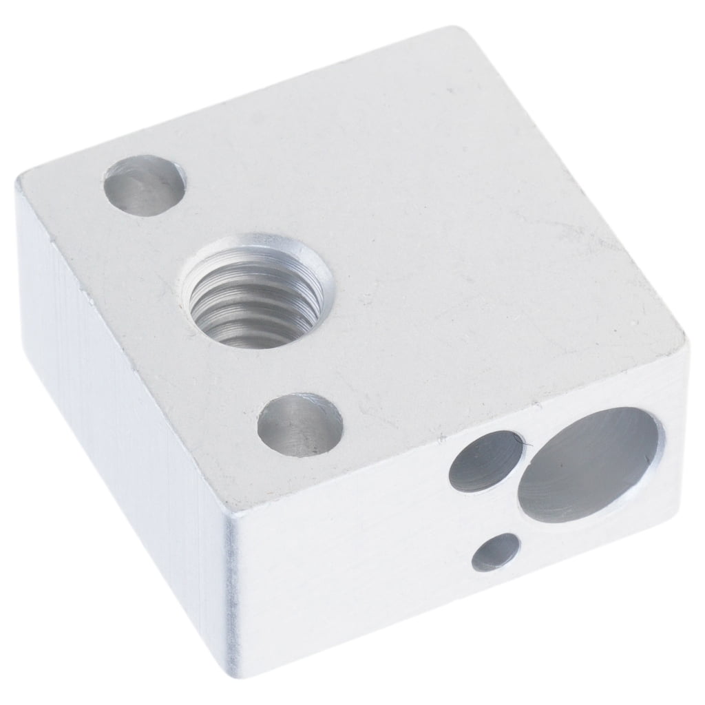 Updated High Temperatures Aluminium Heater Block for MK8 Extruder Metal ...