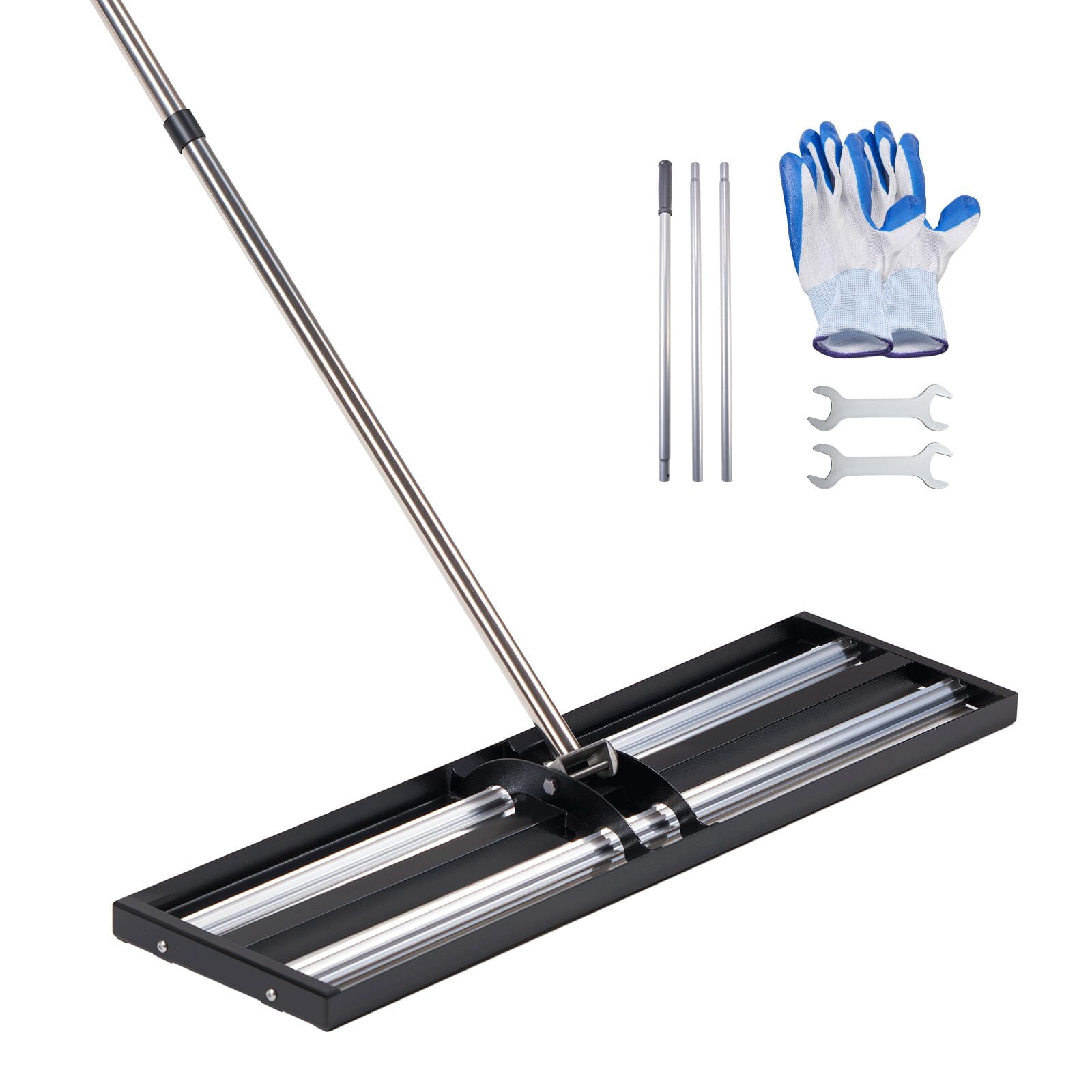 Updated Lawn Leveling Rake with Roller 48 x 10 Inch Stainless Steel ...