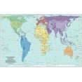 Updated Projection World Map | Laminated 36" x 24” Map | Developed by ...