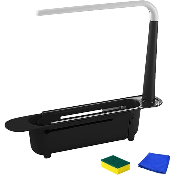 Updated Telescopic Sink Storage Rack, 2-in-1 Multi-Functional Sink ...