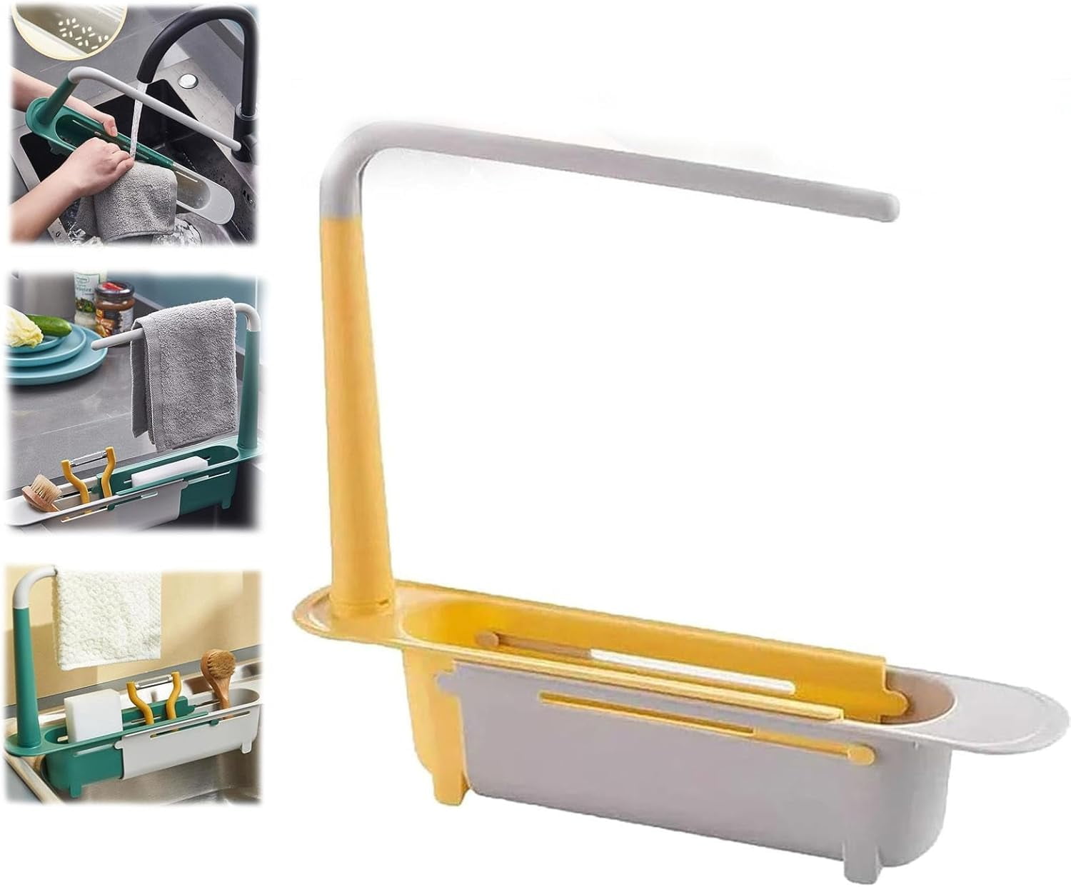 Updated Telescopic Sink Storage Rack,Adjustable Sinks Storage Organizer ...