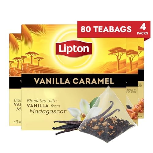 Updated Title: Lipton Vanilla Caramel Black Tea, Pyramid Tea Bags ...