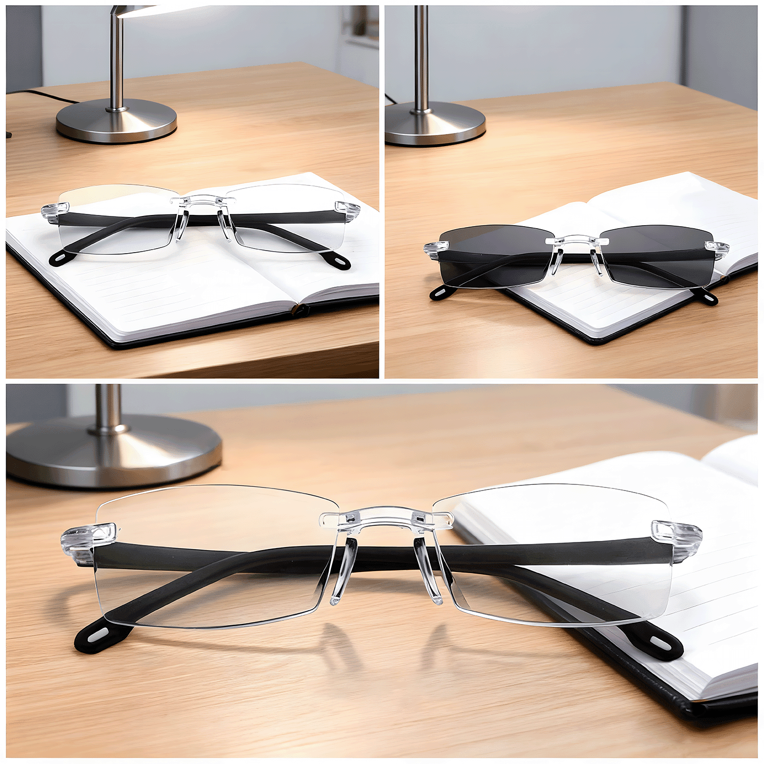 Updated Unisex Self-Adjusting Smart Glasses - Sporty Modern Design ...