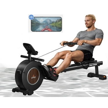 UPGO Fitness Water Rower - Exercise Machine, 350 LB Home Use, LCD ...