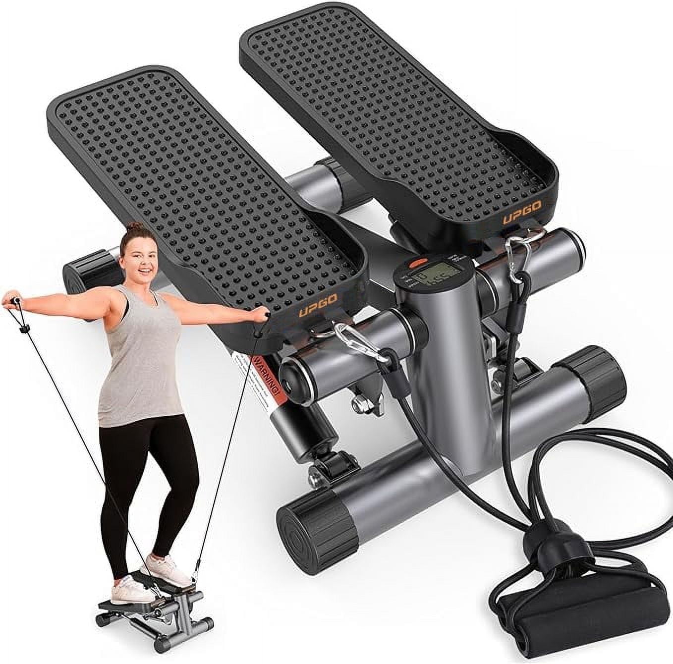 Upgo Compact Exercise Stepper with Resistance Band, Hydraulic Fit ...