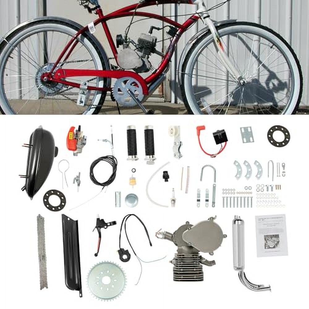 Upgrade 110CC Bicycle Engine Kit 2 Stroke Motorized Bike Kit Gasoline ...