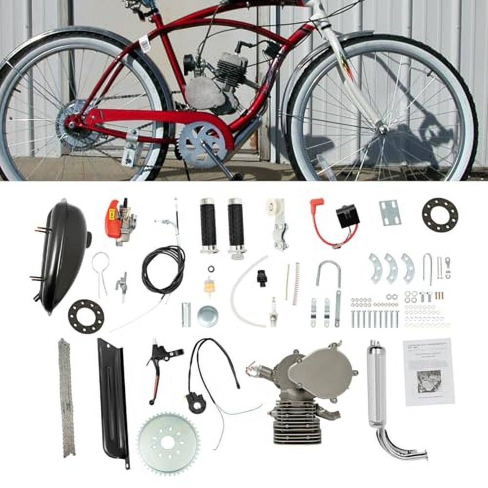 Upgrade 110CC Engine Kit 2 Stroke Motorized Bike Kit Gasoline Powered ...