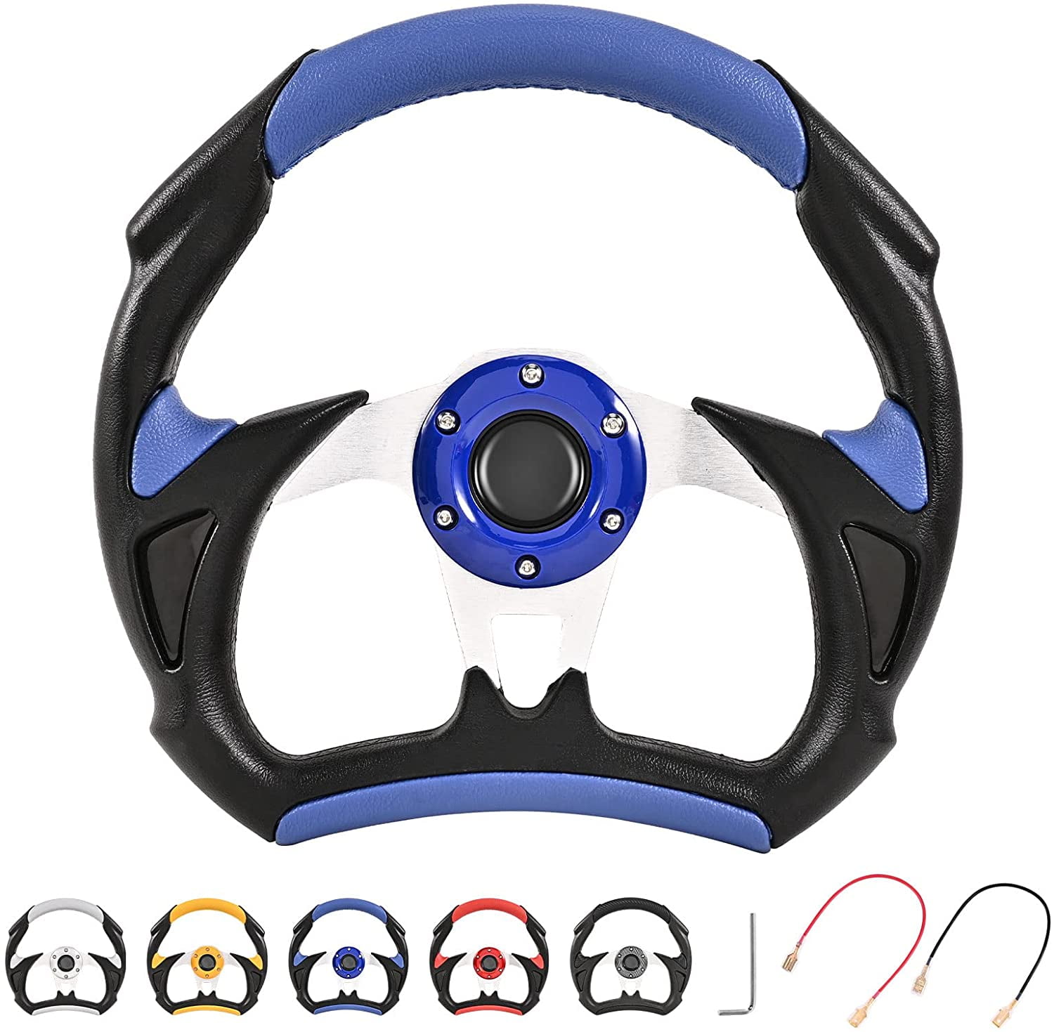TRKIMAL Steering Wheel, Compatible with Club Car Golf Cart Go kart, 2. ...