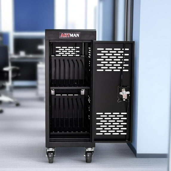 Upgrade 16 Device Mobile Charging Cart for Tablets Laptops, Portable ...