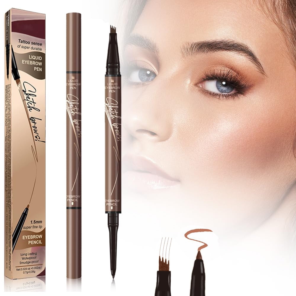 Upgrade 2 in 1 Magic Eyebrow Pencil, 2024 New 4-Tipped Microblading ...