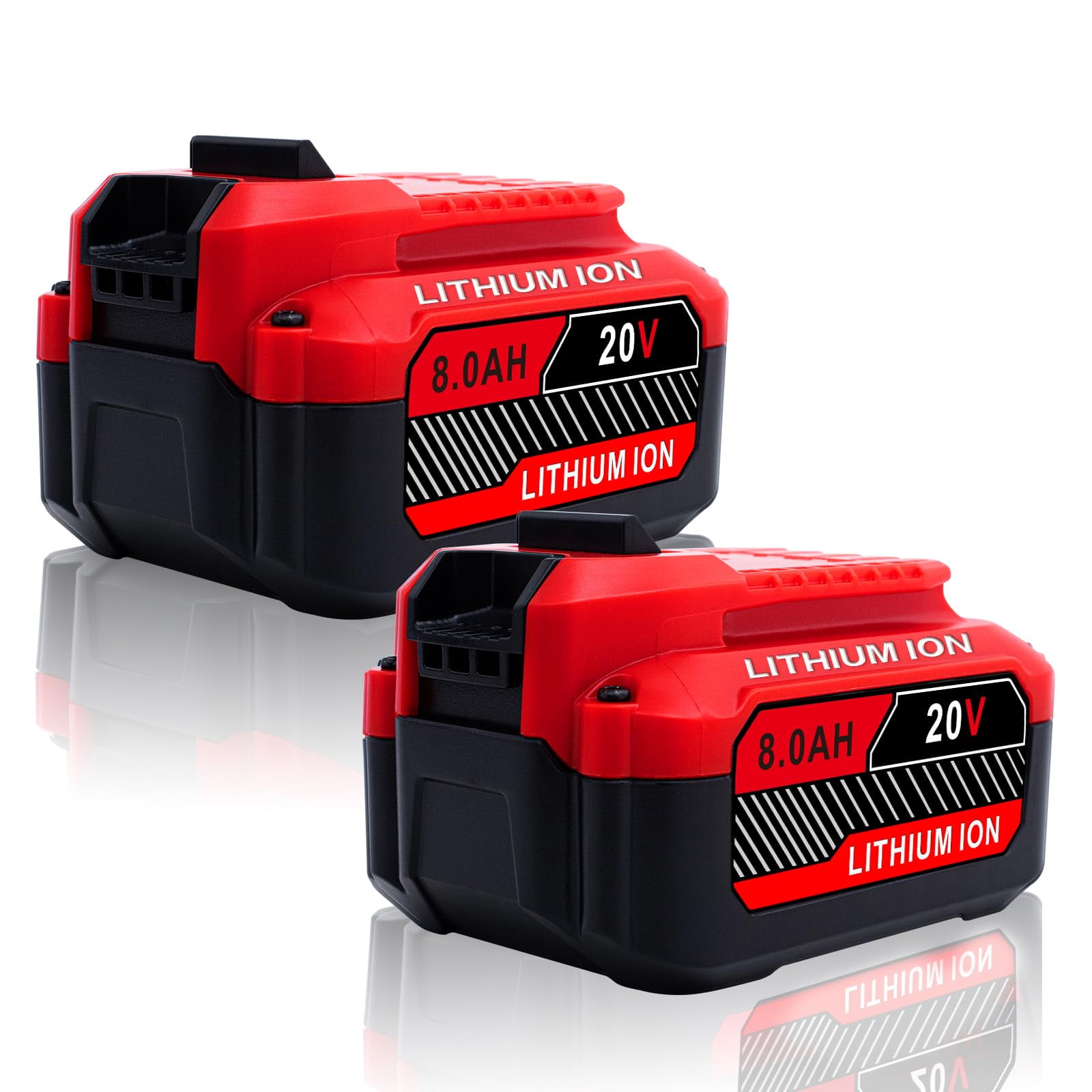 Upgrade 2-Pack 20V 8.0Ah Replacement for Craftsman 20V Battery V20 ...